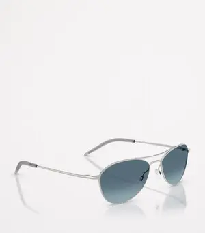 Oliver Spencer Aero Ii Aviator Sunglasses - Silver