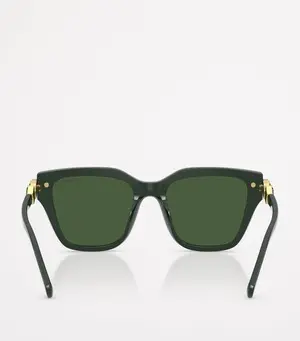 SWAROVSKI Acetate Oversized Sk6041 Sunglasses - Green