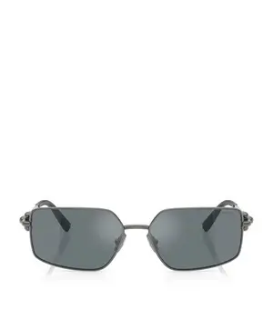 Tiffany & Co. Rectangular Metal Sunglasses - Grey