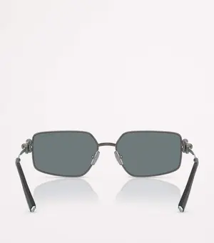 Tiffany & Co. Rectangular Metal Sunglasses - Grey