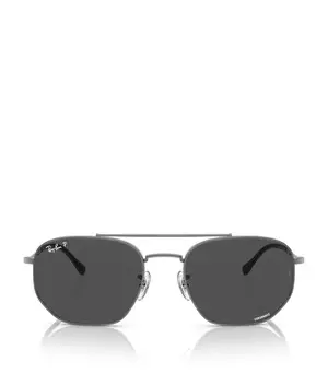 Ray-ban Metal Full Rim Octagon Sunglasses - Grey