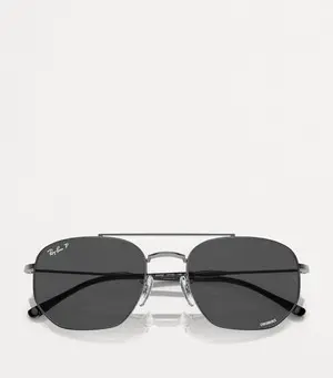 Ray-ban Metal Full Rim Octagon Sunglasses - Grey