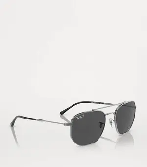 Ray-ban Metal Full Rim Octagon Sunglasses - Grey