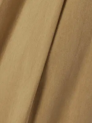 Another Tomorrow Pleated Organic Cotton-blend Twill Wide-leg Trousers - Green