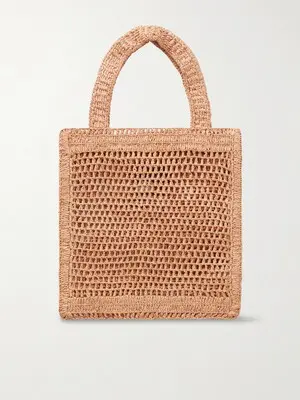 Chloé Crocheted Tote With Gold Tone Charms