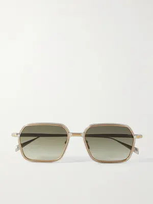 JACQUES MARIE MAGE Admiral Square-frame Sunglasses - Silver