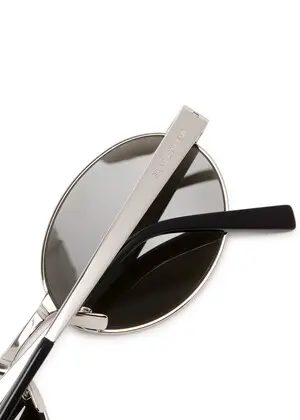 Saint Laurent Round Frame Sunglasses - Silver