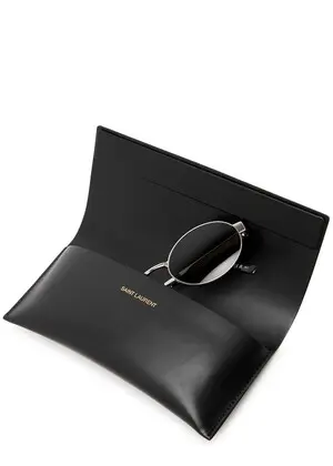 Saint Laurent Round Frame Sunglasses - Silver
