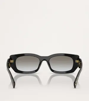 Prada Acetate Rectangle Sunglasses - Black