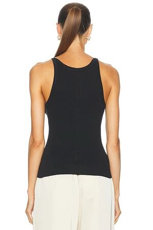 Eterne Ribbed Tank Top - Black