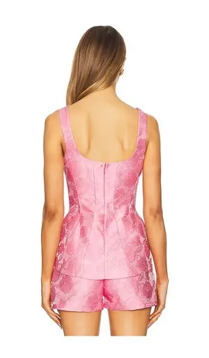 Amanda Uprichard Empire Jacquard Top - Rose