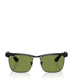Ray-ban Wayfarer Deluxe Square Frame Sunglasses - Black