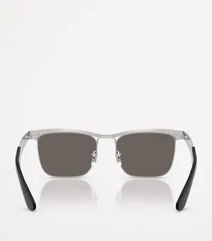 Ray-ban Wayfarer Deluxe Square Frame Sunglasses - Silver