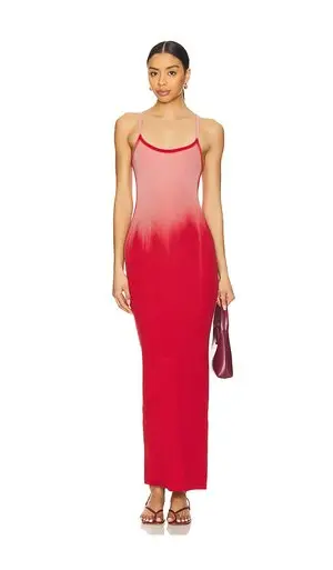 Cotton Citizen Verona Spaghetti Maxi Dress - Red