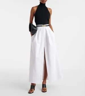 Max Mara Cotton-blend Gabardine Maxi Skirt