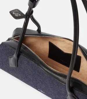 Alaïa Le Teckel Medium Denim Shoulder Bag - Blue