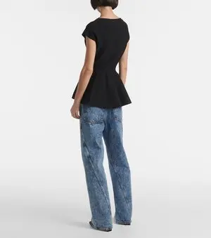 Alaïa Peplum Top - Black
