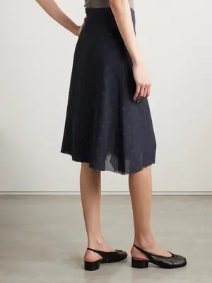 Acne Studios Layered Distressed Polka-dot Chiffon Skirt