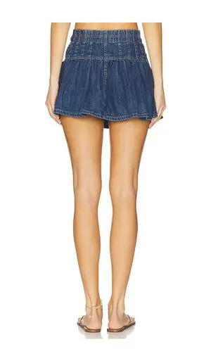 Free People X We The Free Roselle Denim Mini Skirt