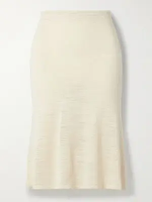 THE ROW Jesto Silk-blend Knit Skirt - Neutrals