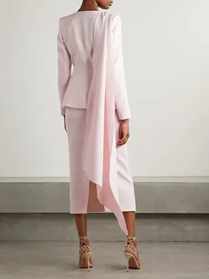 Sabina Bilenko Embellished Draped Crepe Jacket