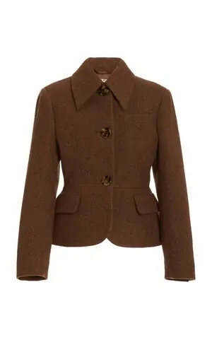 Miu Miu Single-breasted Wool Blazer - Neutral