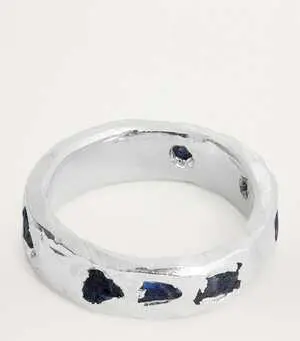 THE OUZE Sterling Silver And Sapphire Ring