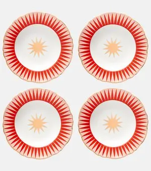 BITOSSI Baleno Set Of 4 Porcelain Soup Plates - Multicoloured