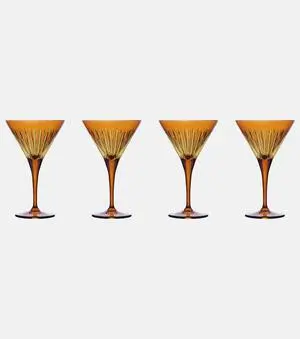 L'Objet Prism Set Of 4 Martini Glasses - Orange