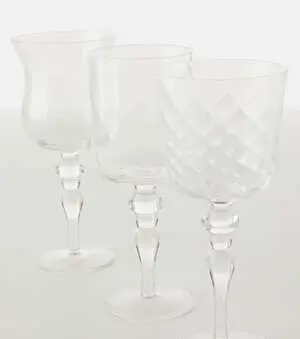 BITOSSI Set Of 6 Wine Glasses