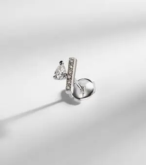 REPOSSI Serti Sur Vide 18kt White Gold Single Earring With Diamonds