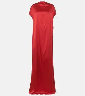 Dries Van Noten Silk-blend Satin Gown - Red