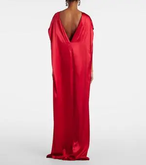 Dries Van Noten Silk-blend Satin Gown