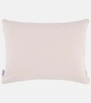 LES-OTTOMANS Velvet Cushion - Multicoloured