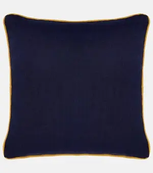LES-OTTOMANS Embroidered Cotton Canvas Cushion
