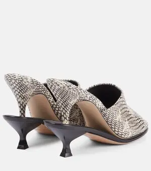 Jacquemus Snakeskin Effect Leather Mules