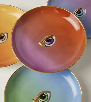 L'Objet Lito Set Of 4 Plates - Multicoloured