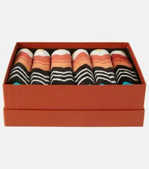 Missoni Giacomo Zigzag Set Of 6 Face Towels - Multicoloured