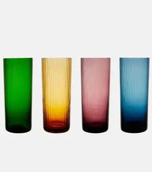La DoubleJ Misty Rainbow Mix Set Of 4 Tumblers - Multicoloured