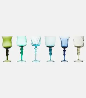 BITOSSI Set Of 6 Wine Glasses - Multicoloured