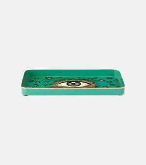 LES-OTTOMANS Eye Decorative Tray Multicoloured