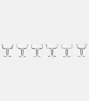 BITOSSI Diseguale Set Of 6 Champagne Coupe Glasses - Neutrals