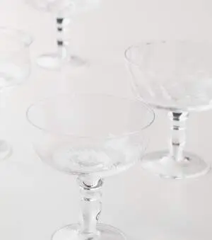 BITOSSI Diseguale Set Of 6 Champagne Coupe Glasses