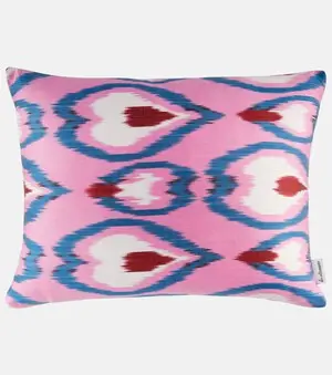 LES-OTTOMANS Silk Cushion - Multicoloured