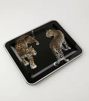 Dolce & Gabbana Double Leopardo Medium Wooden Tray