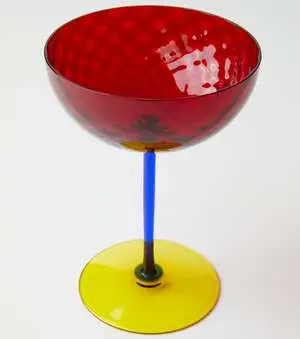 Dolce & Gabbana Murano Glass Champagne Coupe Glass - Red