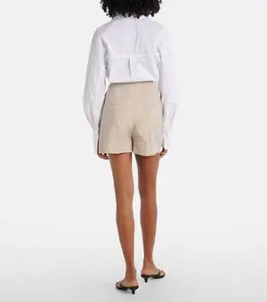 Max Mara Virgin Wool Canvas Shorts