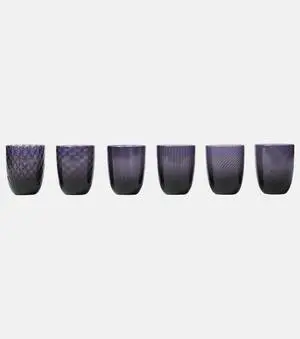 NASONMORETTI Idra Set Of 6 Glasses - Purple