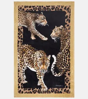 Dolce & Gabbana Leopardo Cotton Beach Towel