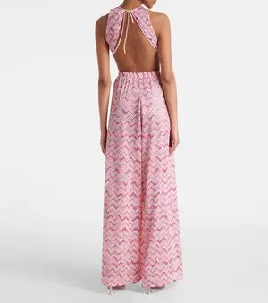Missoni Zigzag Halterneck Jumpsuit - Pink
